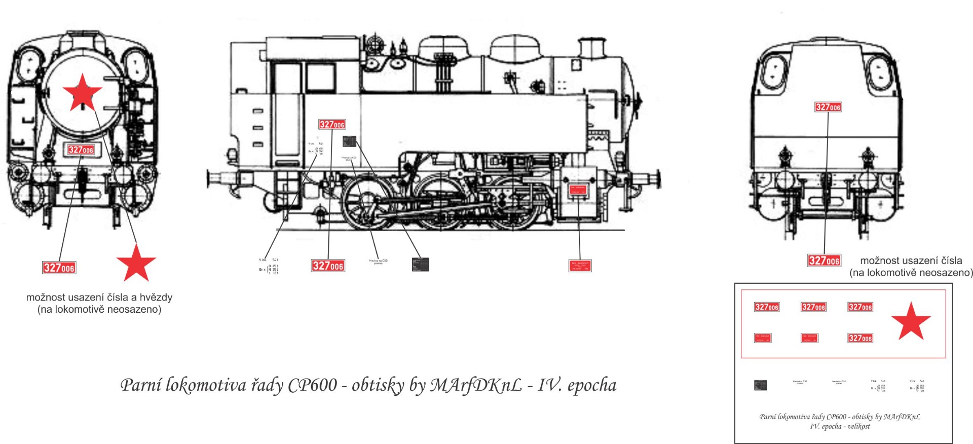 Parní lokomotiva CP600 ČKD - průmyslová lokomotiva IV. epocha